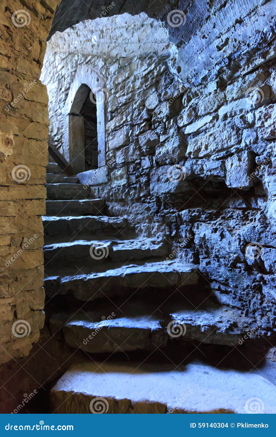 Steps in Underground Castte Stock Photo - Image of stair, ruins: 59140304