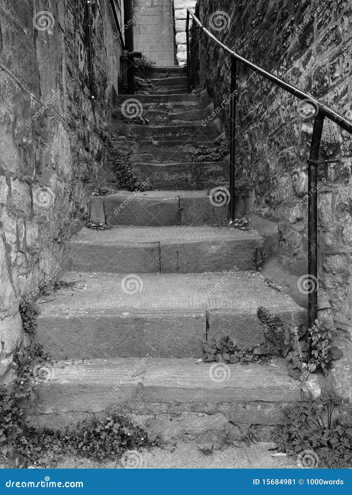Steps up a Dark Alley stock image. Image of abstract - 15684981