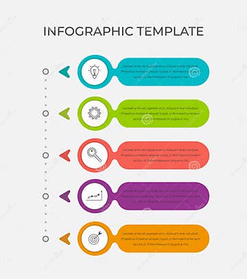 5 Steps Vector Infographic. Flat Infographics Template. Creative ...