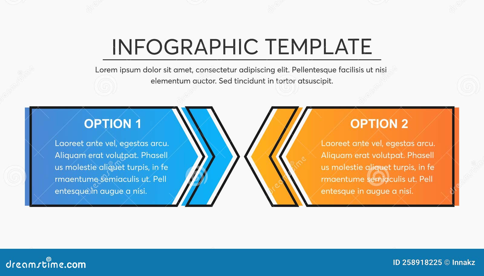 2 Steps Vector Infographic. Flat Infographics Template. Minimalist ...