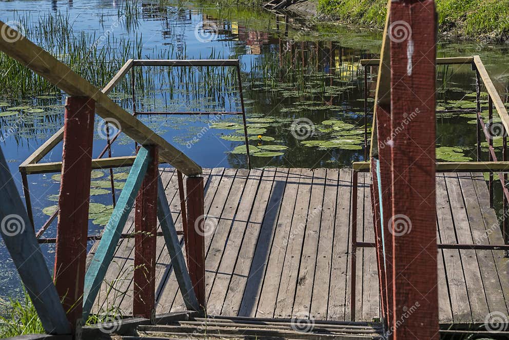 Steps for Launching into the Water Stock Image - Image of nature ...