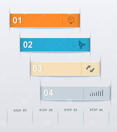 Stepwise Numeric Template Infographic Stock Vector - Illustration of ...