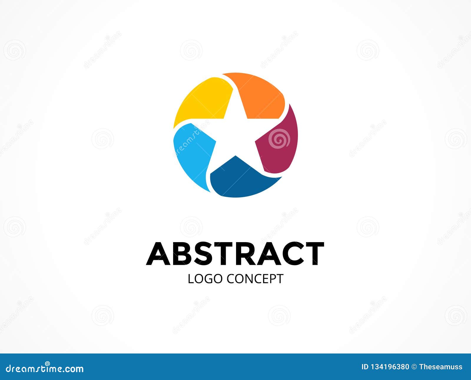 Ster Logo Template Modern Vector Abstract Cirkel Creatief Teken of ...