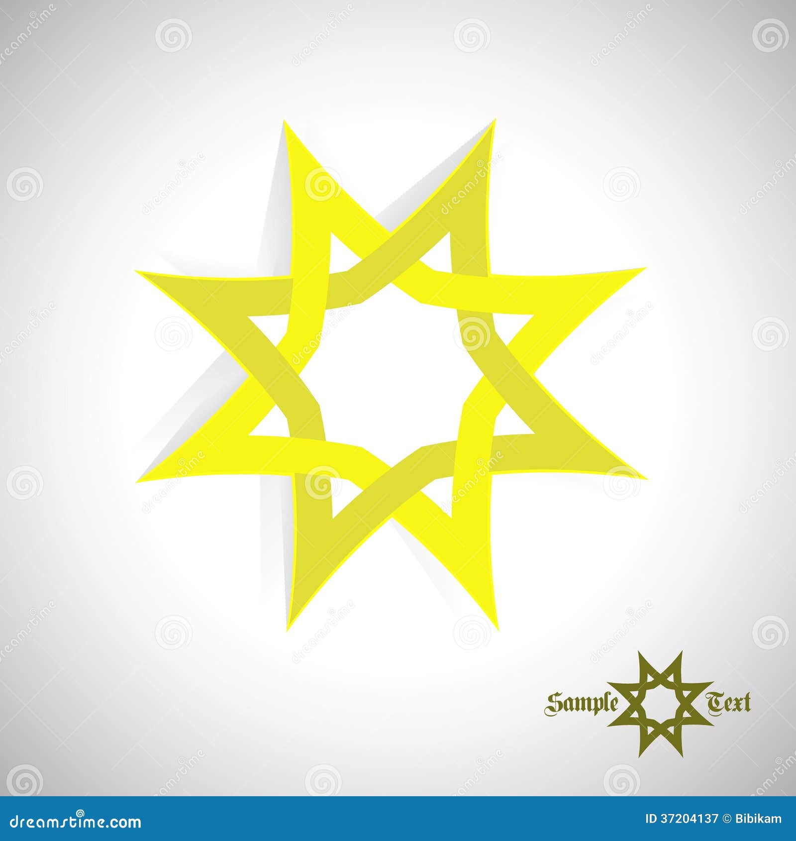 Ster Van Het Kunst De Gele Pictogram Vector Illustratie - Illustration ...