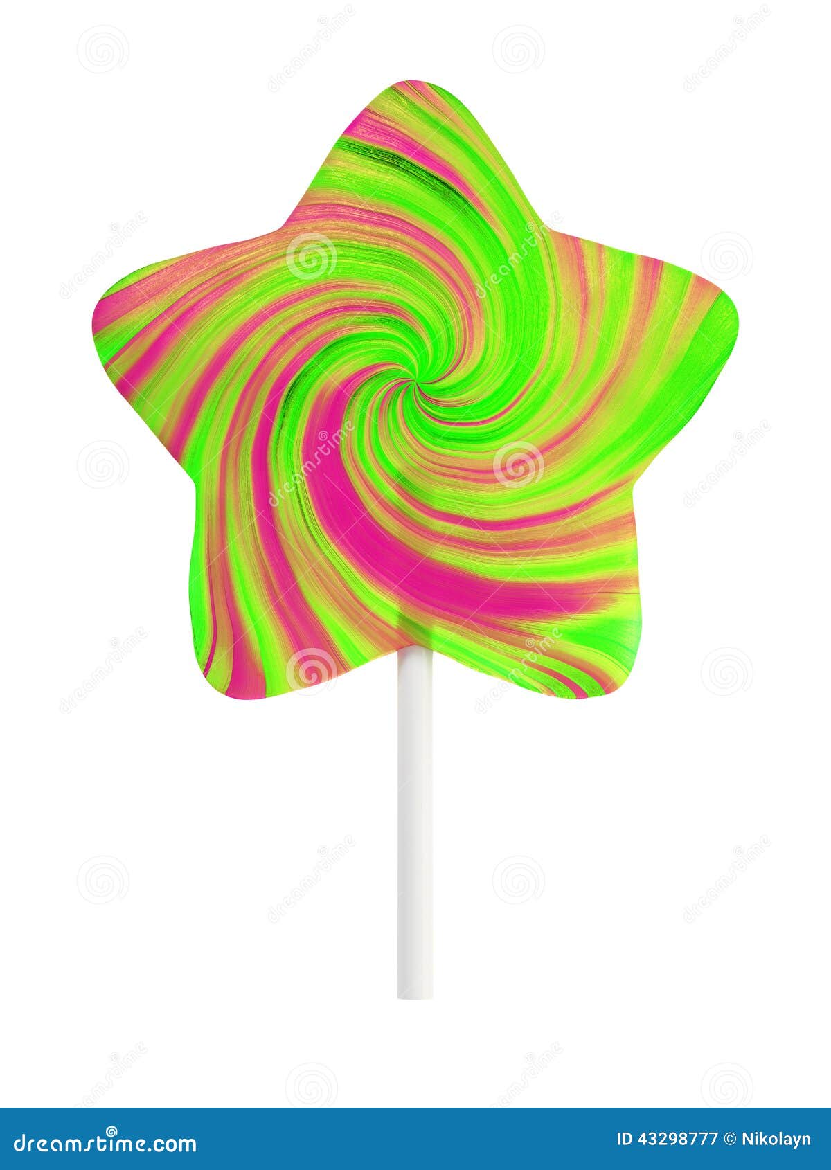 Ster-vorm lolly stock afbeelding. Image of symbool, roze - 43298777