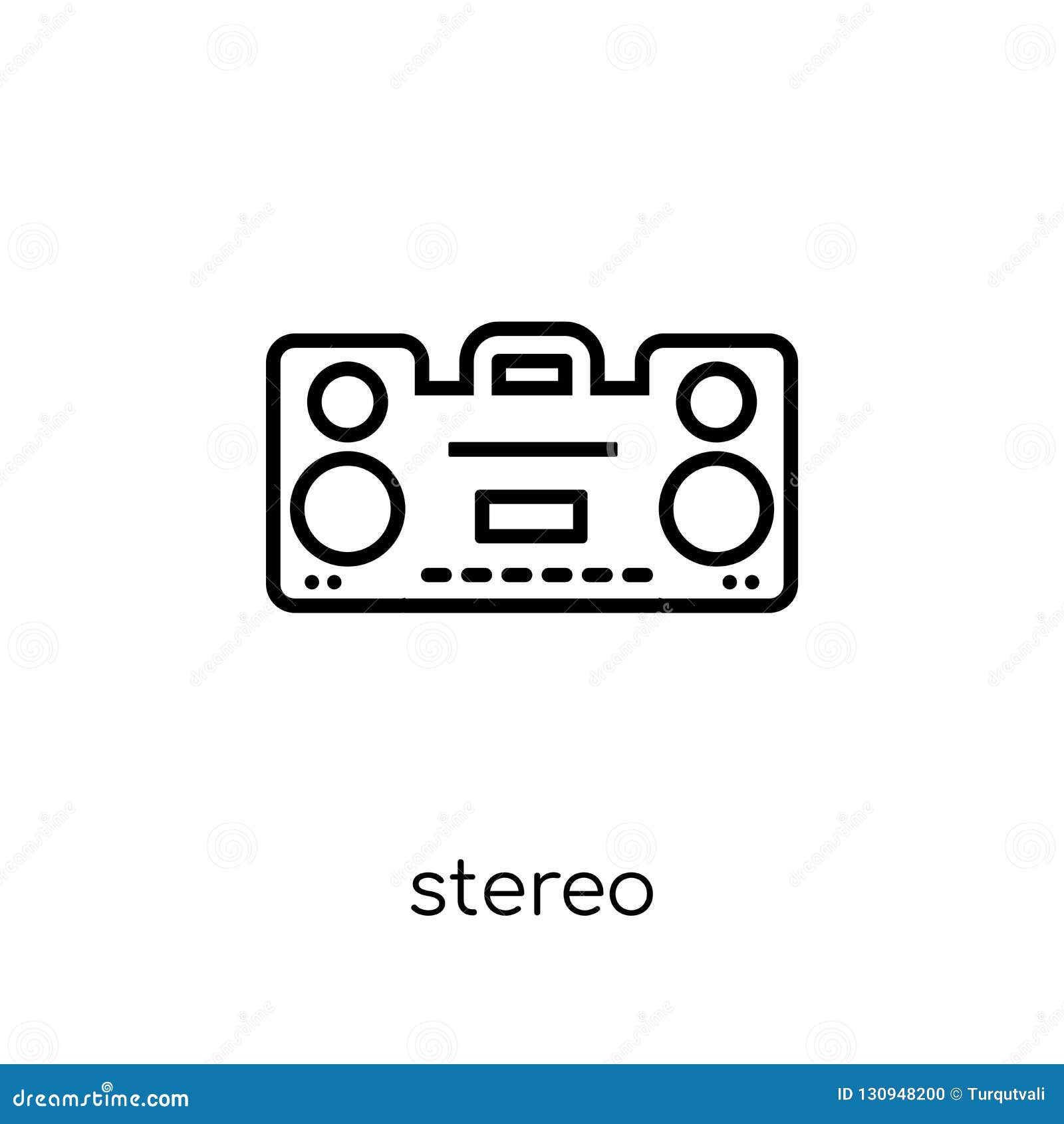 Stereo Icon from Electronic Devices Collection. Stock Vector ...