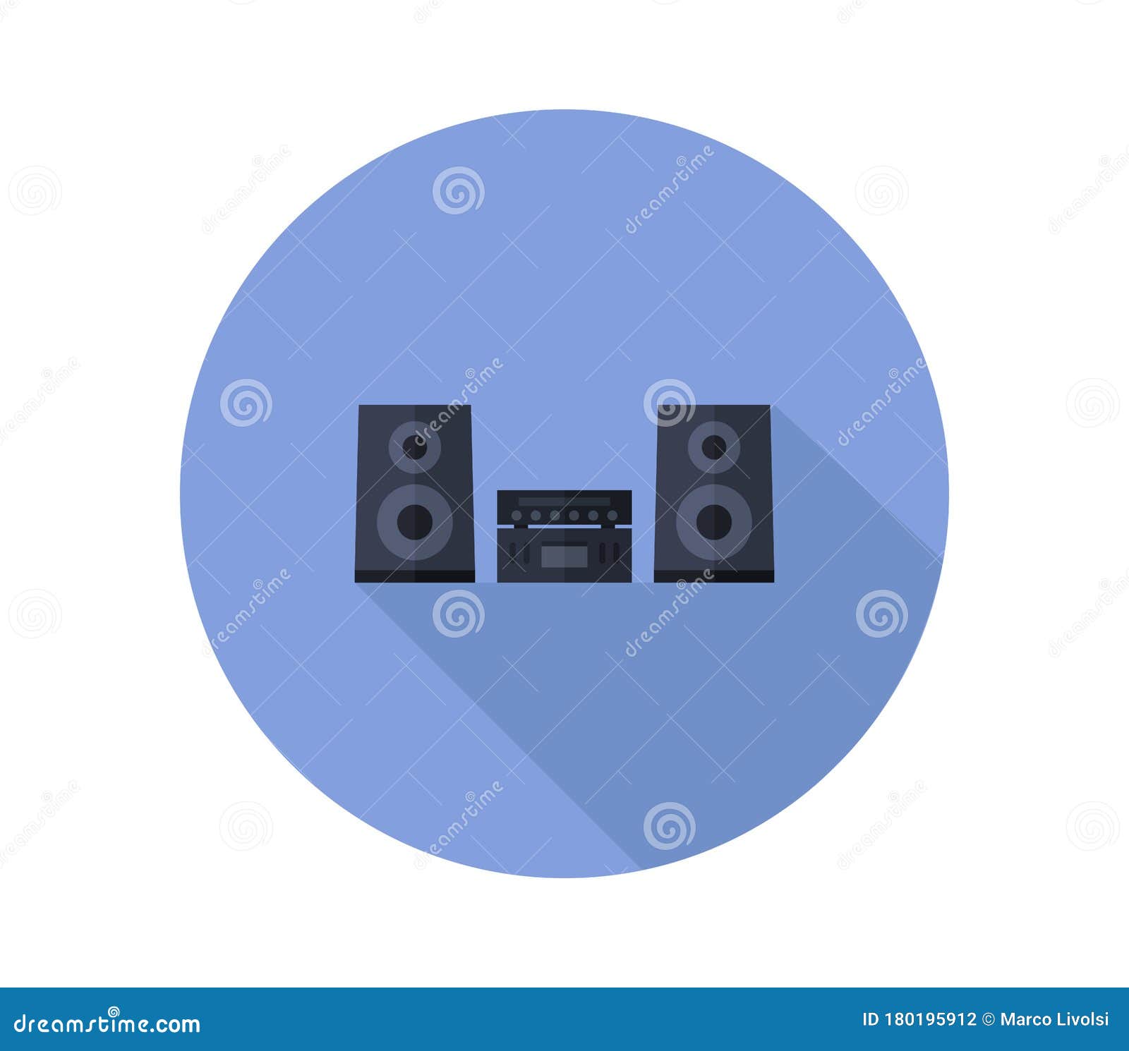Stereo Icon Illustrated in Vector on White Background Stock ...