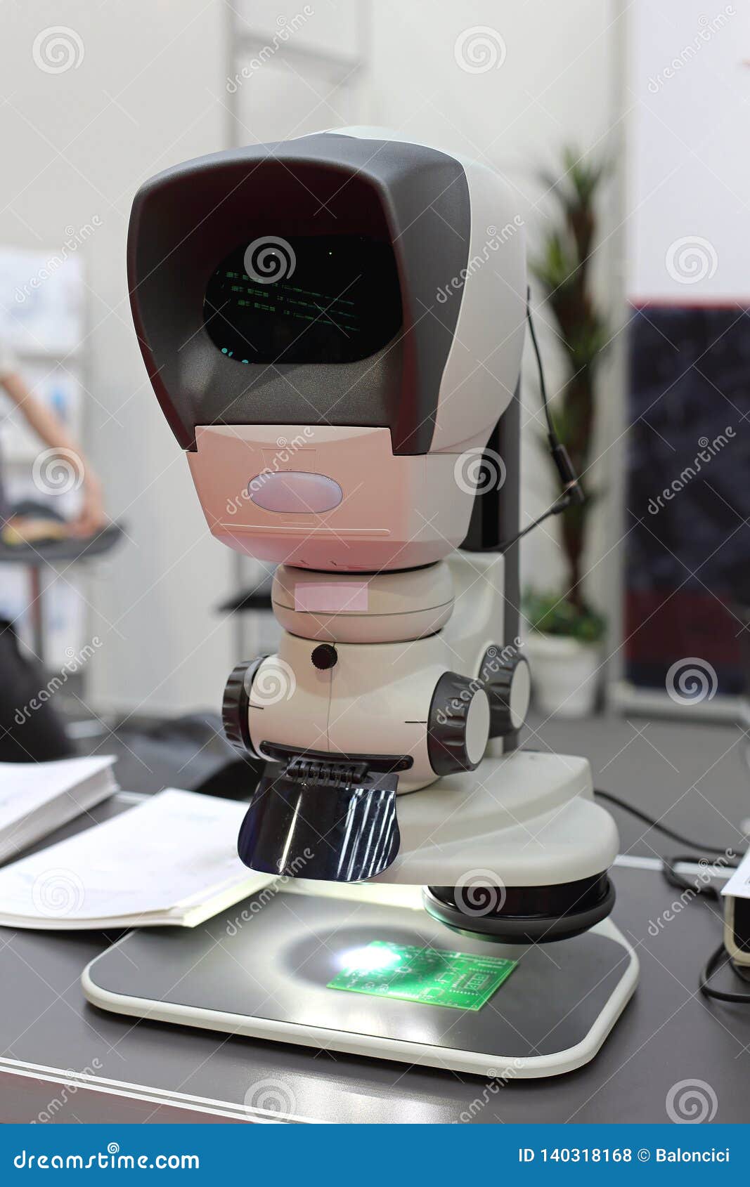Stereo Microscope stock photo. Image of monitor, display - 140318168