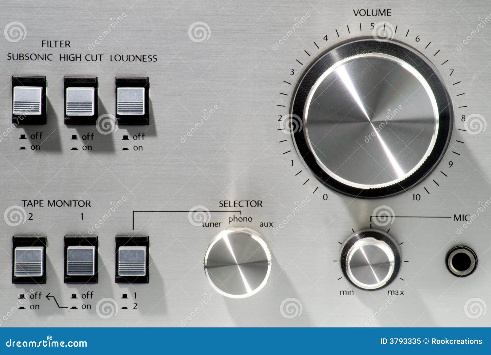 Stereo panel stock image. Image of amplifier, listen, regulate - 3793335