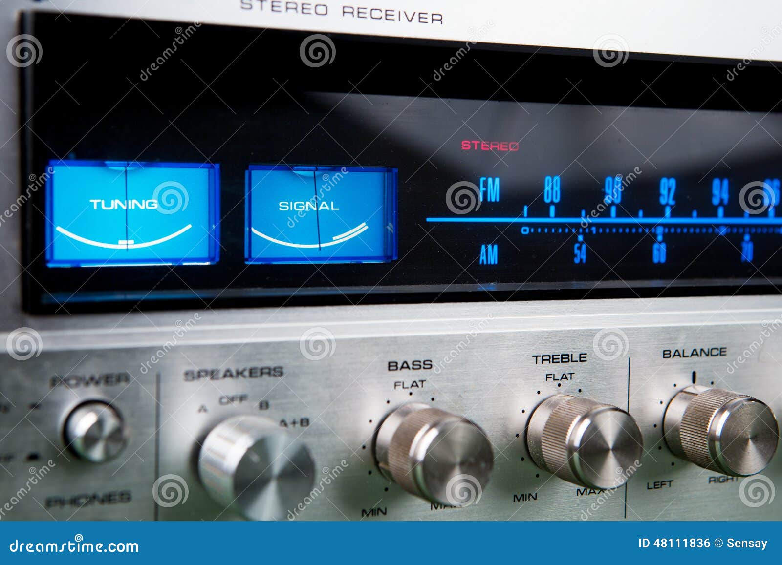Stereo receiver stock photo. Image of receiver, radio - 48111836