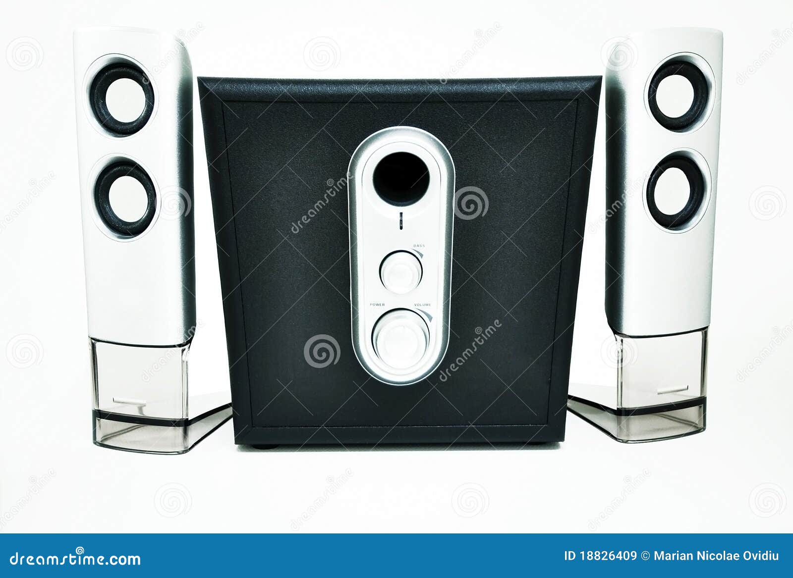 Stereo sound system stock image. Image of isolated, noise - 18826409