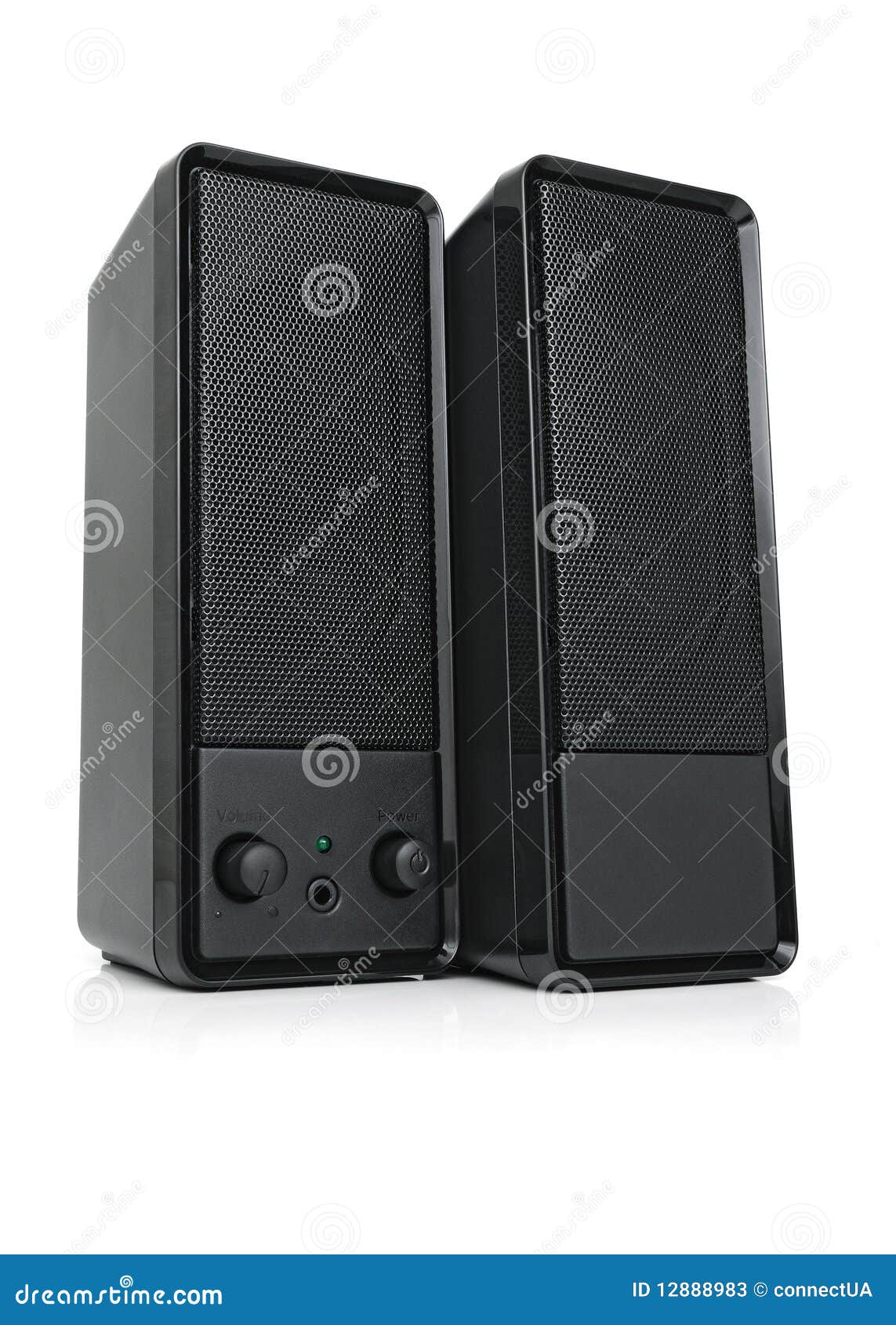 Stereo speakers stock image. Image of wood, amplifier - 12888983