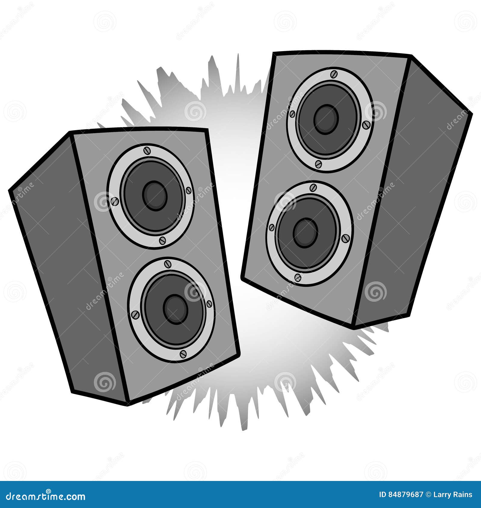 Stereo Speakers Illustration Stock Vector Illustration Of Musical