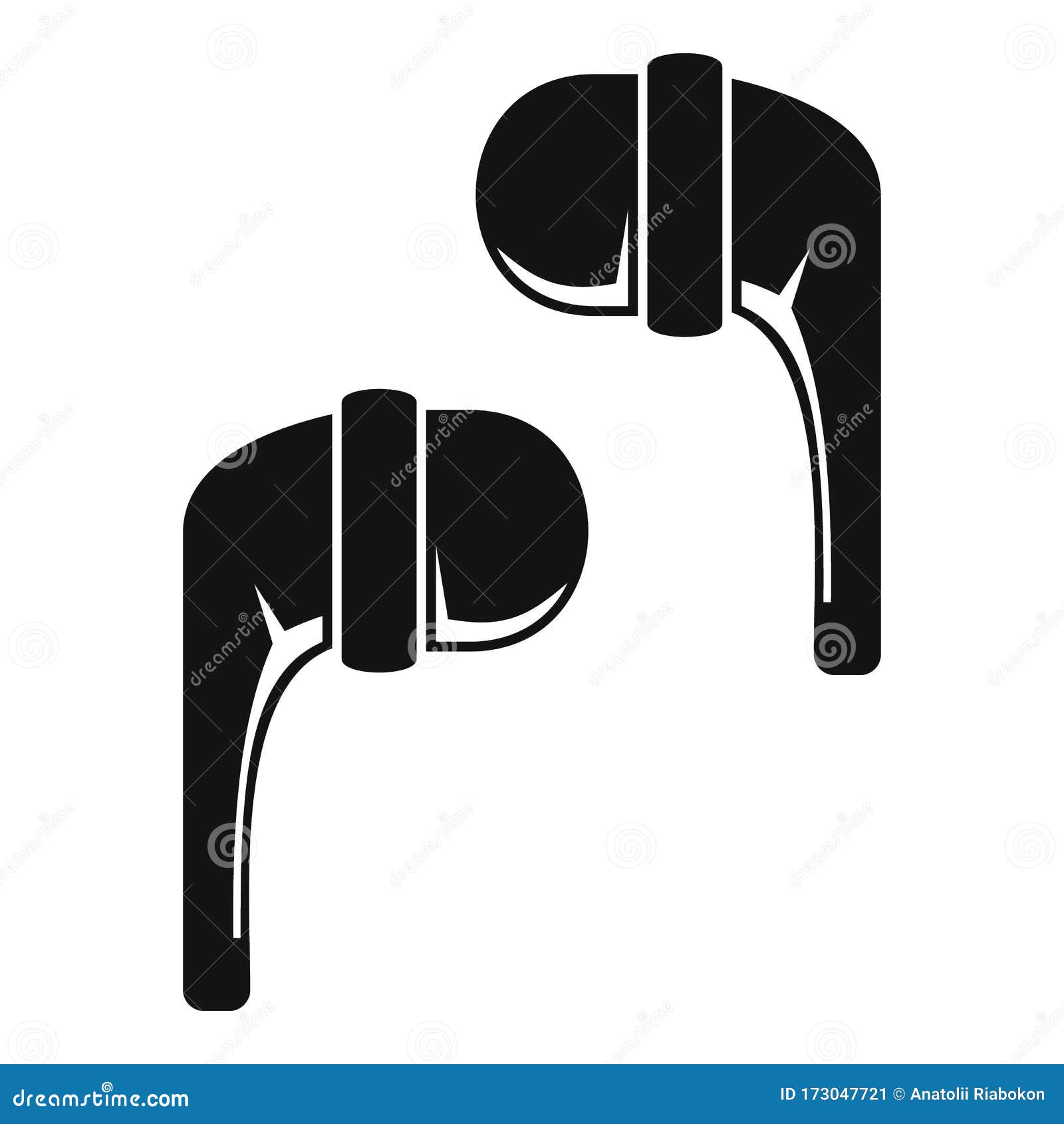 Stereo Wireless Earbuds Icon, Simple Style Stock Vector - Illustration ...