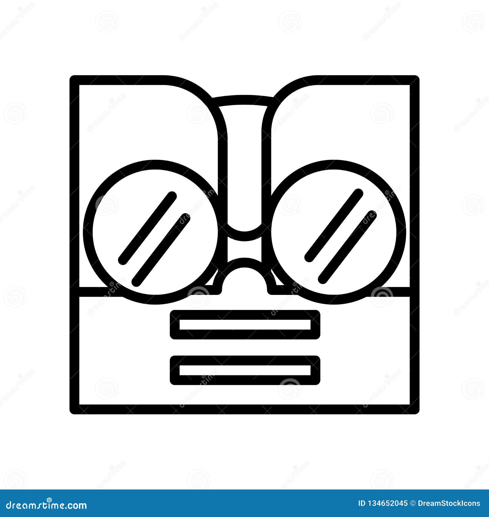 Stereoscope Vector Icon Isolated On Transparent Background, Line ...