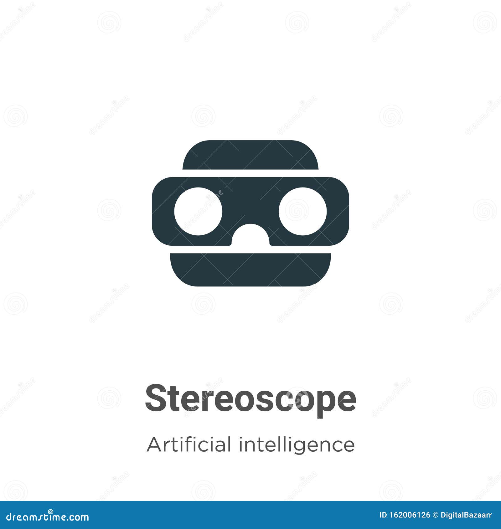 Stereoscope Vector Icon on White Background. Flat Vector Stereoscope ...