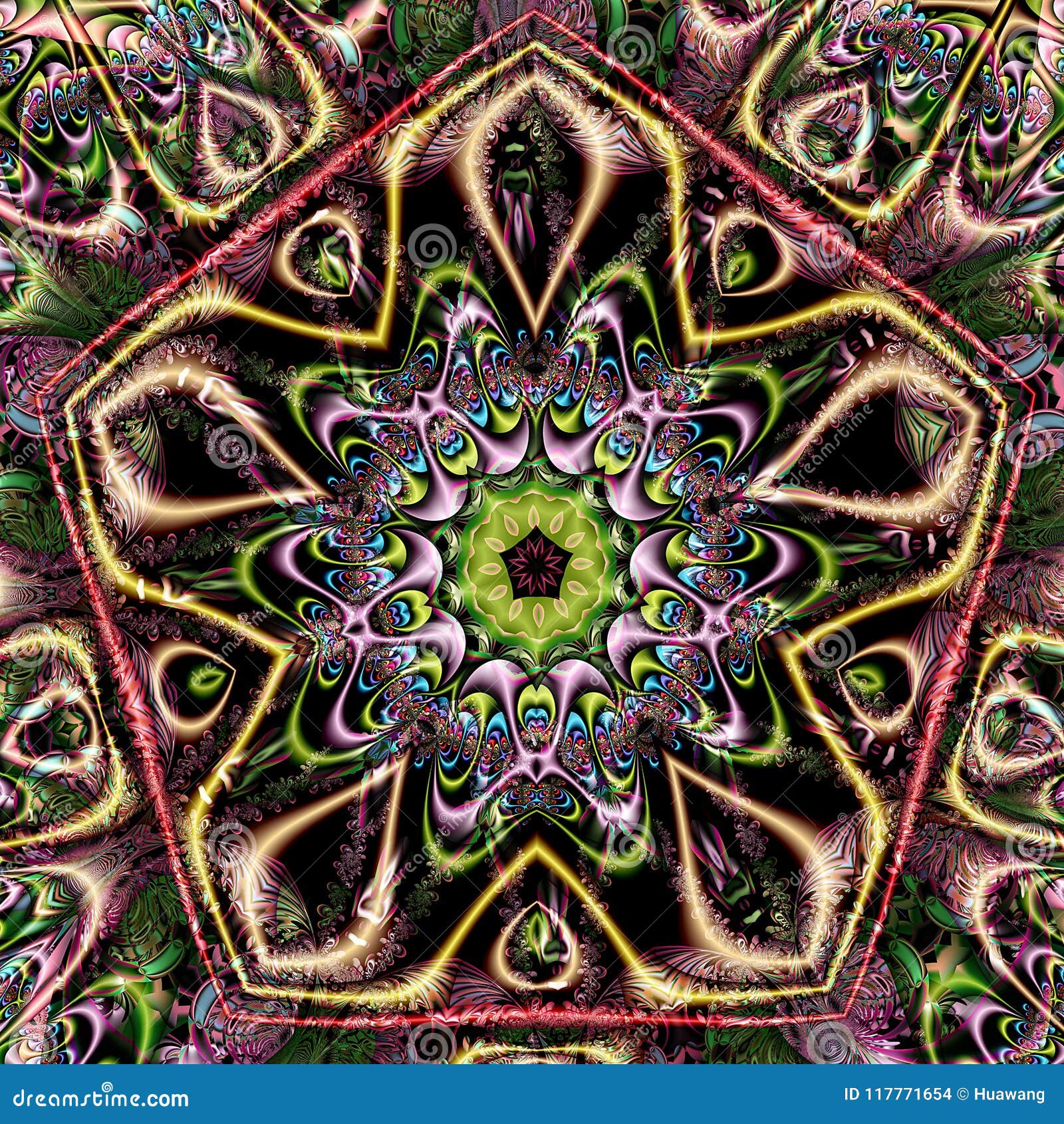 Stereoscopic Fractal Pattern Stock Photo - Image of pattern, abstract ...