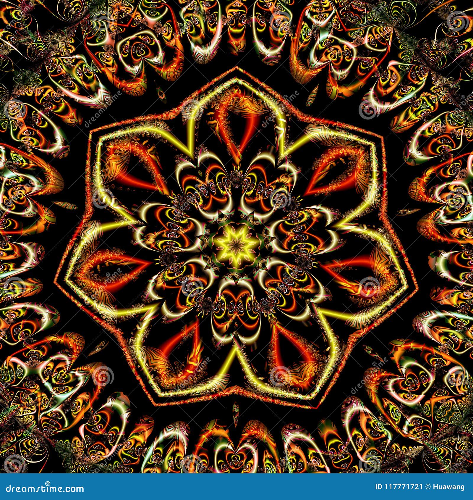 Stereoscopic Fractal Pattern Stock Image - Image of spiral, printing ...