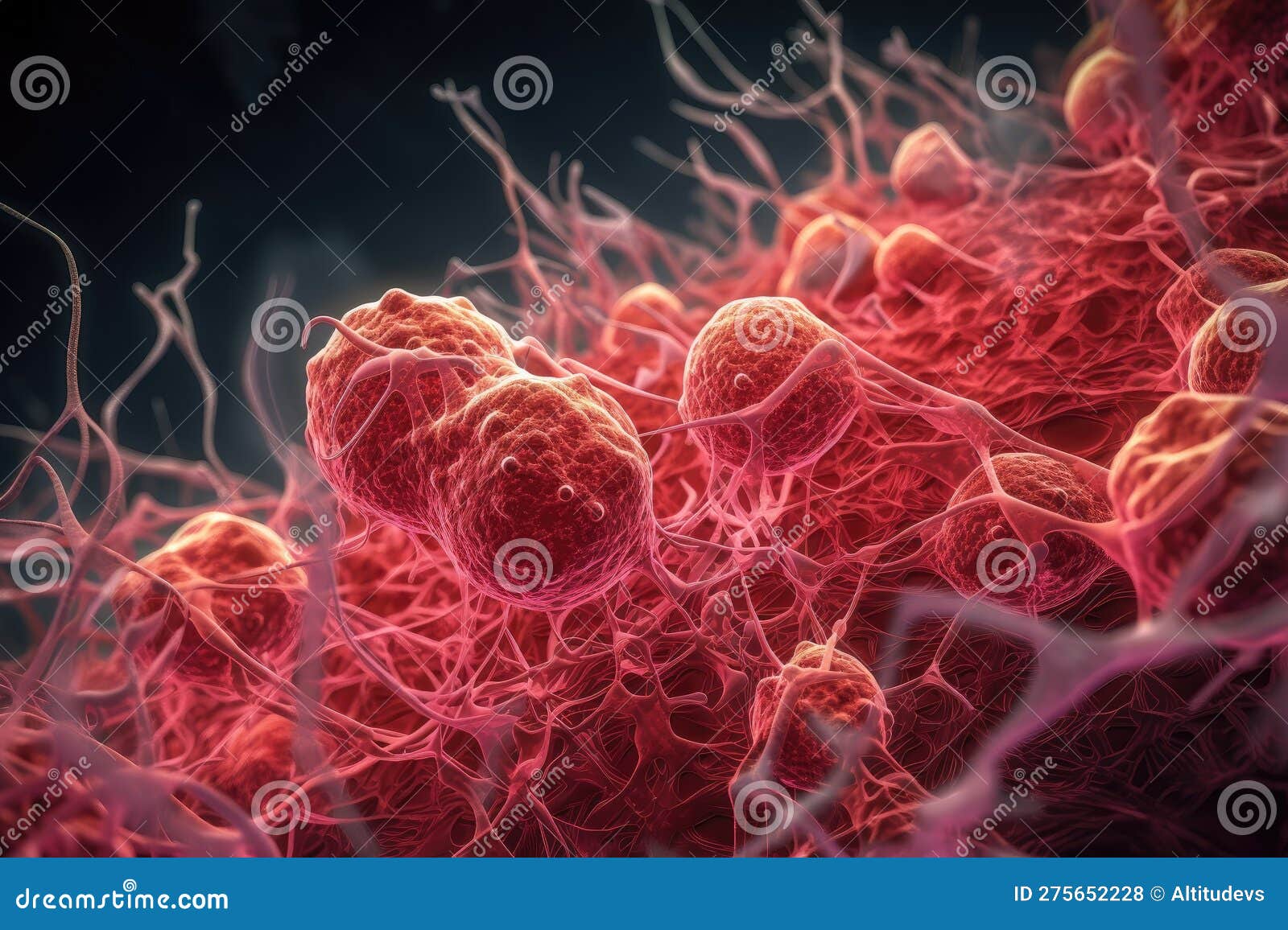 Stereoscopic View Of Stem Cells Differentiating Into New Muscle Or ...