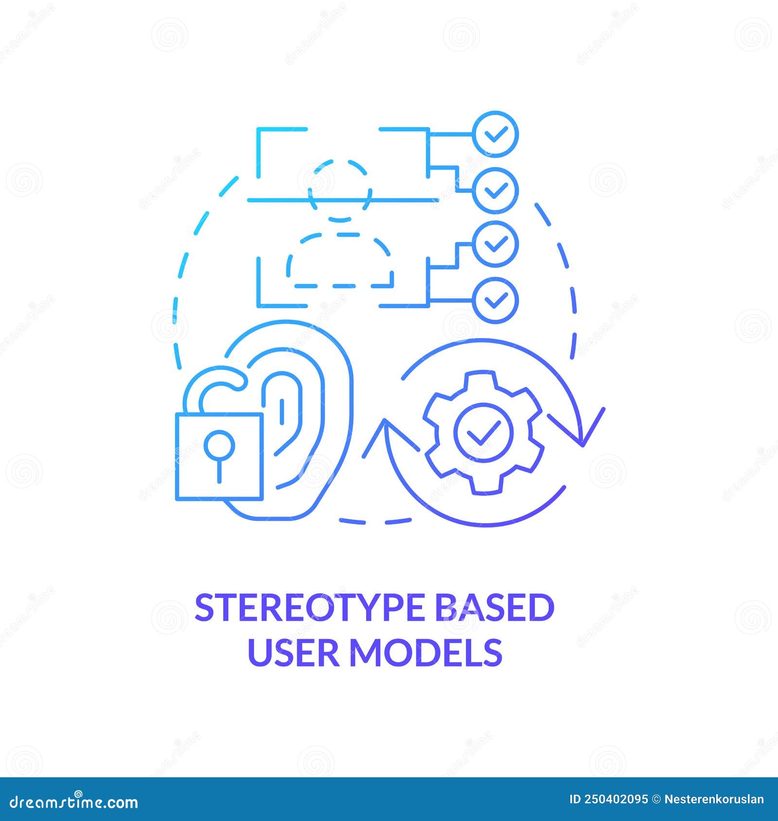 Stereotype Based User Models Blue Gradient Concept Icon Stock ...