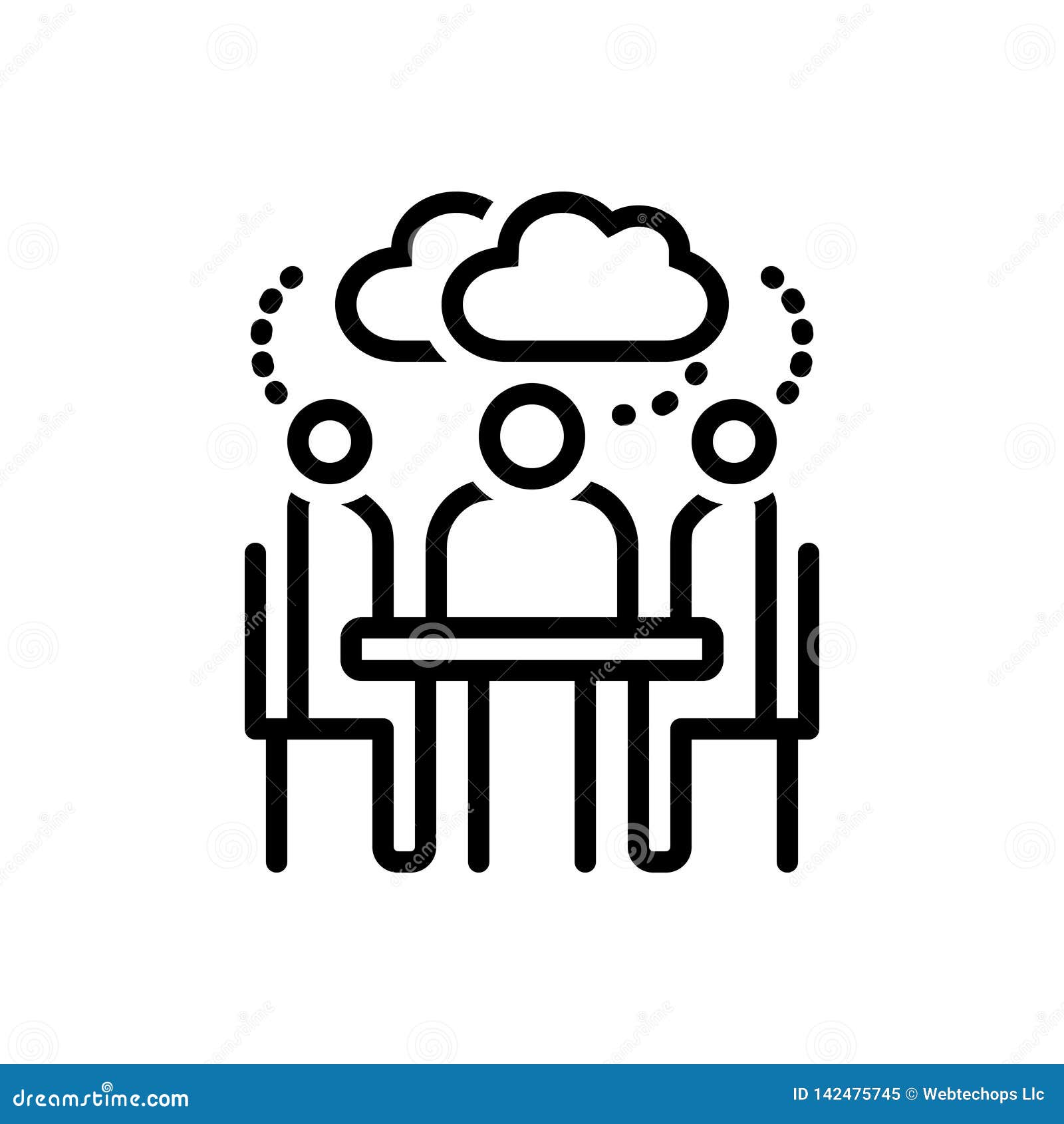 Black Line Icon for Stereotype, Uncrippled and People Stock Vector ...
