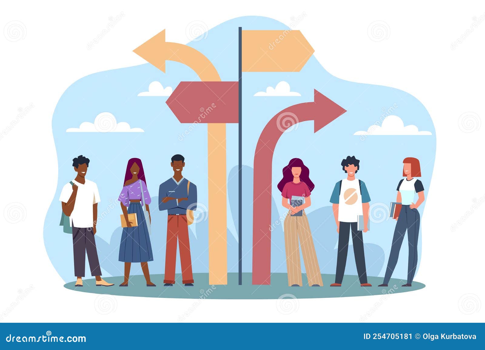 Stereotypical Division Based On Ethnic Race. Separation By Religion ...