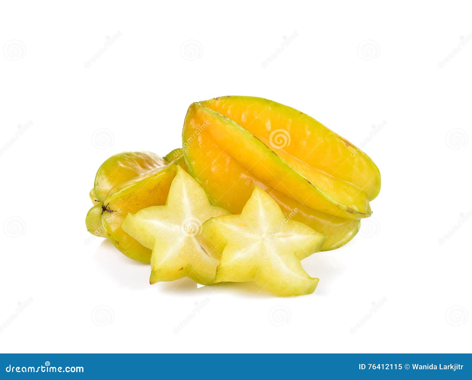 Sterfruit - Carambola Op Witte Achtergrond Stock Afbeelding ...