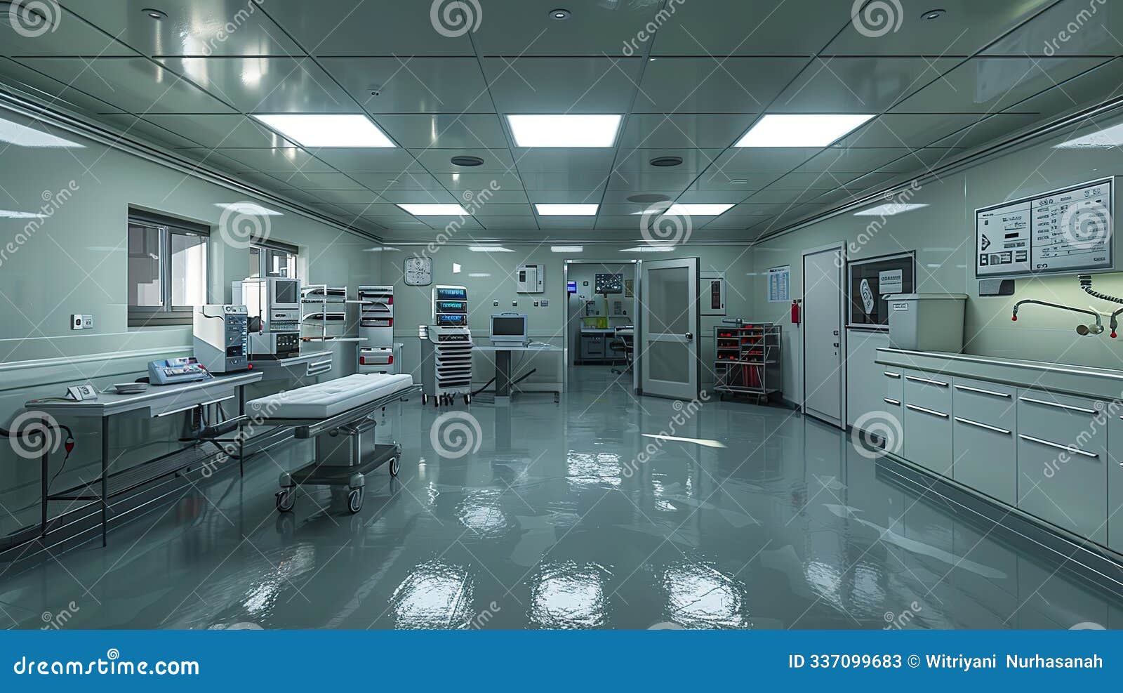 Sterile Hospital Operating Room Stock Illustration - Illustration of ...