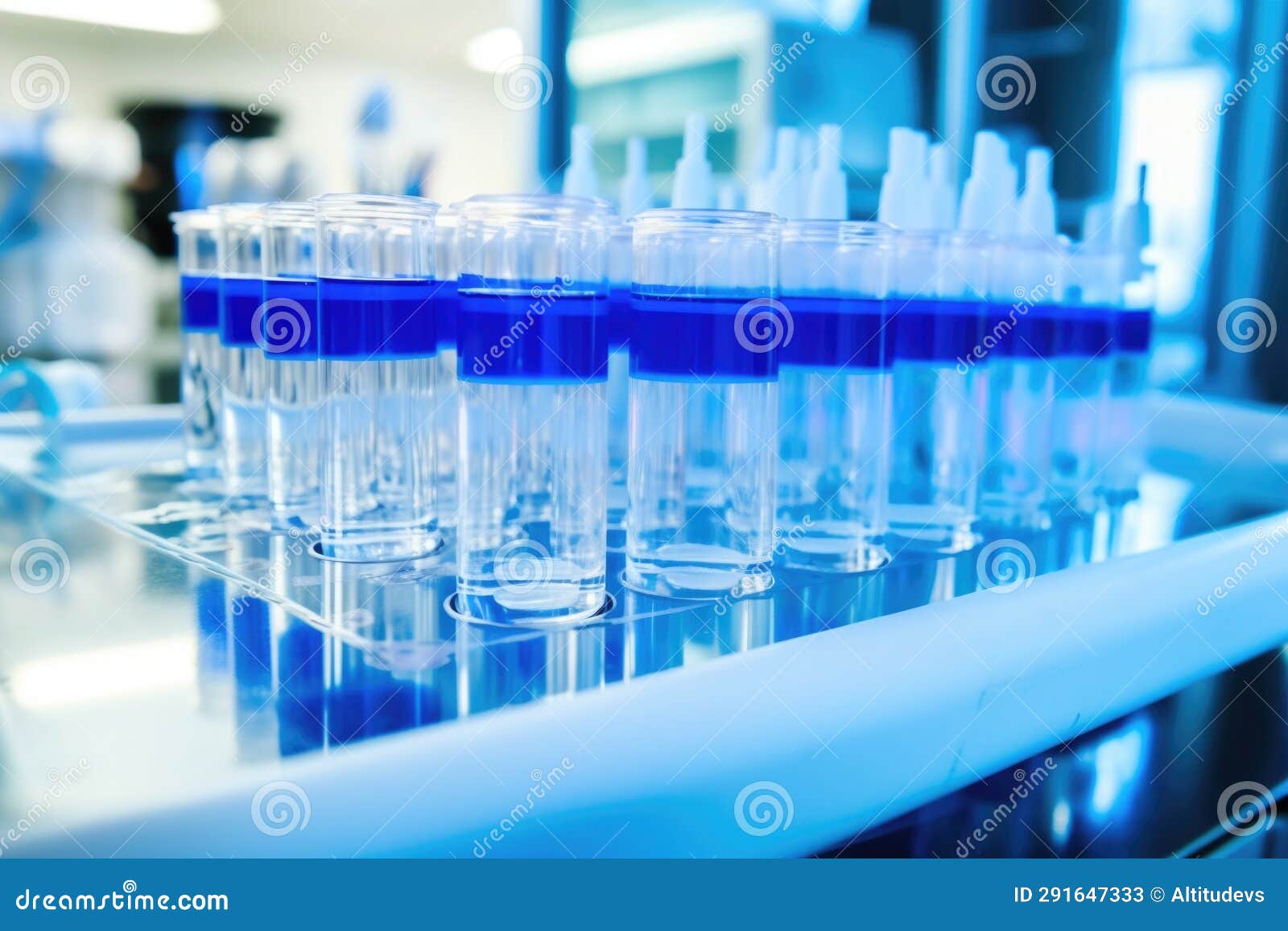 Sterile Lab Environment with Test Tubes Containing Rare Disease Samples ...