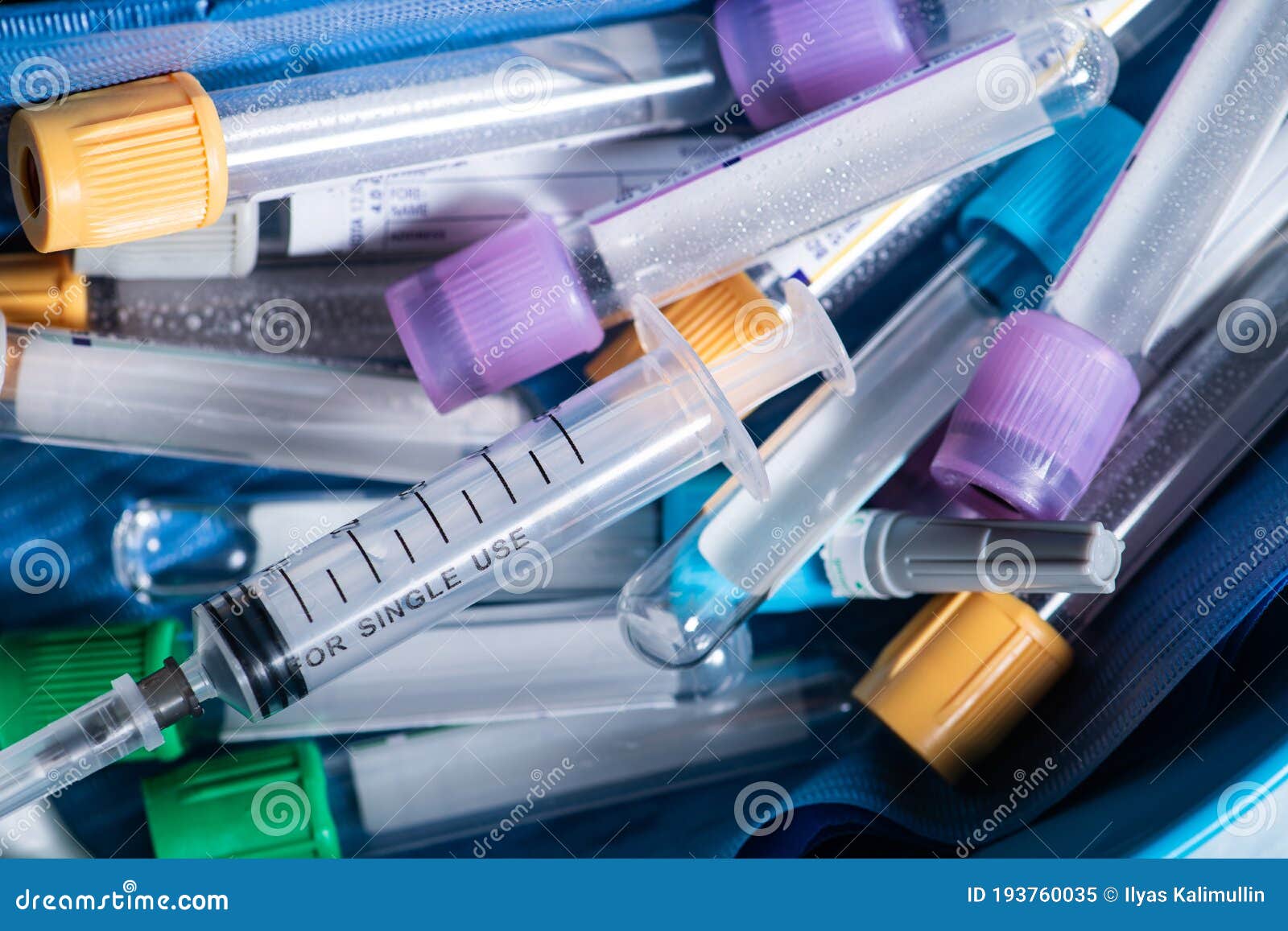 Lab Equipment for Taking Blood Tests Stock Image - Image of taking ...