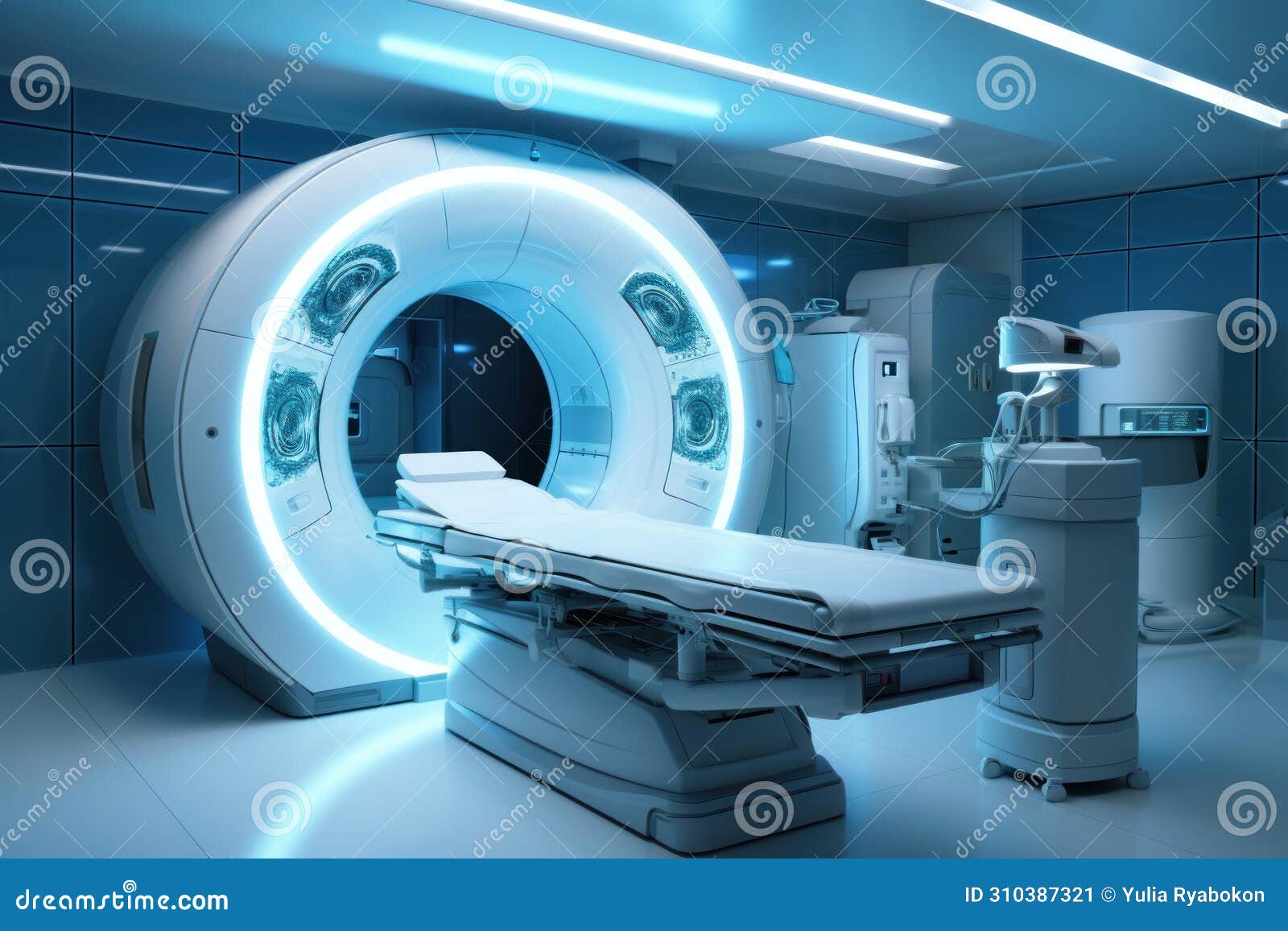 Sterile Mri Machine Interior. Generate Ai Stock Image - Image of ...