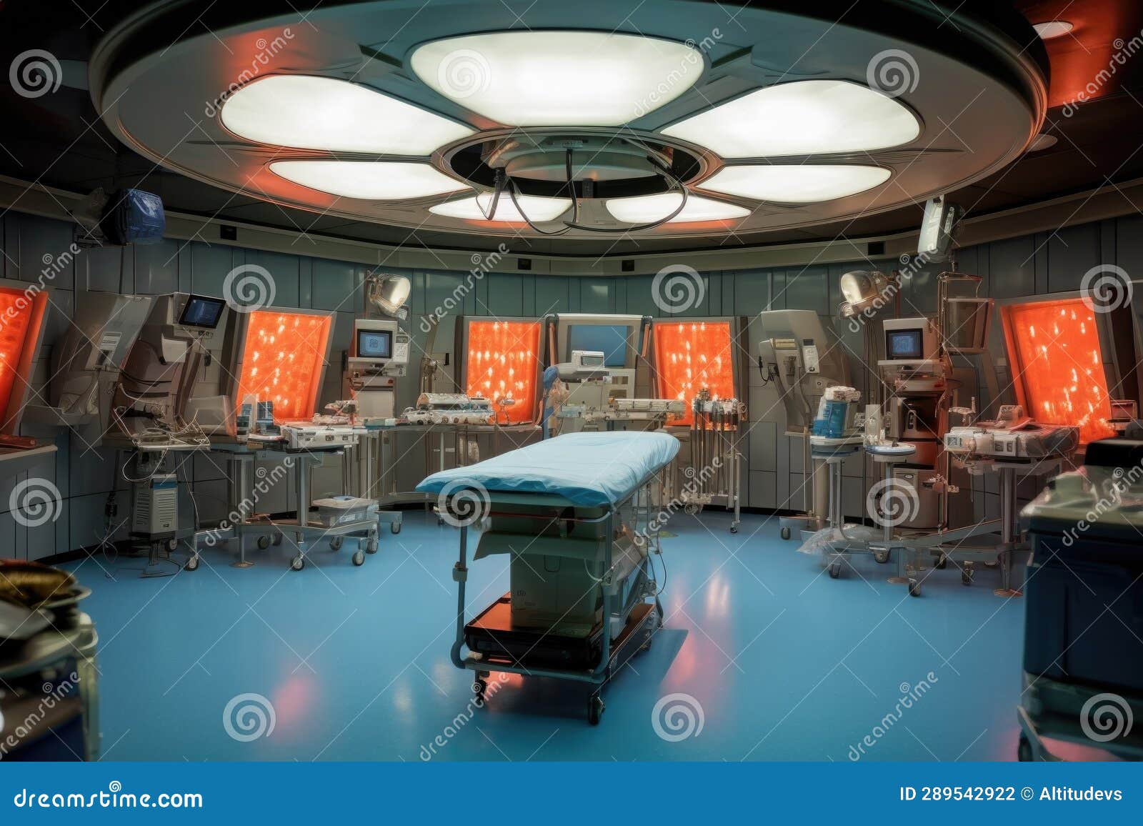Sterile Operating Room Prepared for Liver Transplant Stock Photo ...