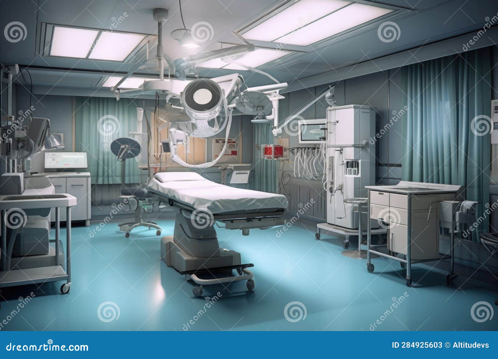 Sterile Operating Room Setup for Ureteroscopy Stock Image - Image of ...