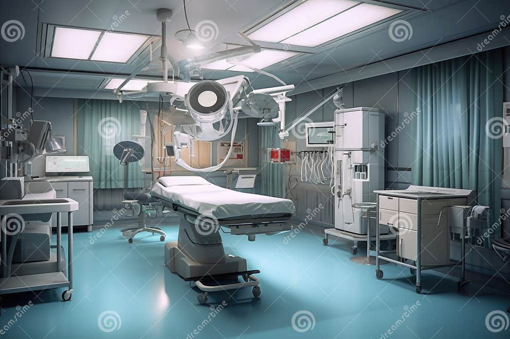 Sterile Operating Room Setup for Ureteroscopy Stock Image - Image of ...