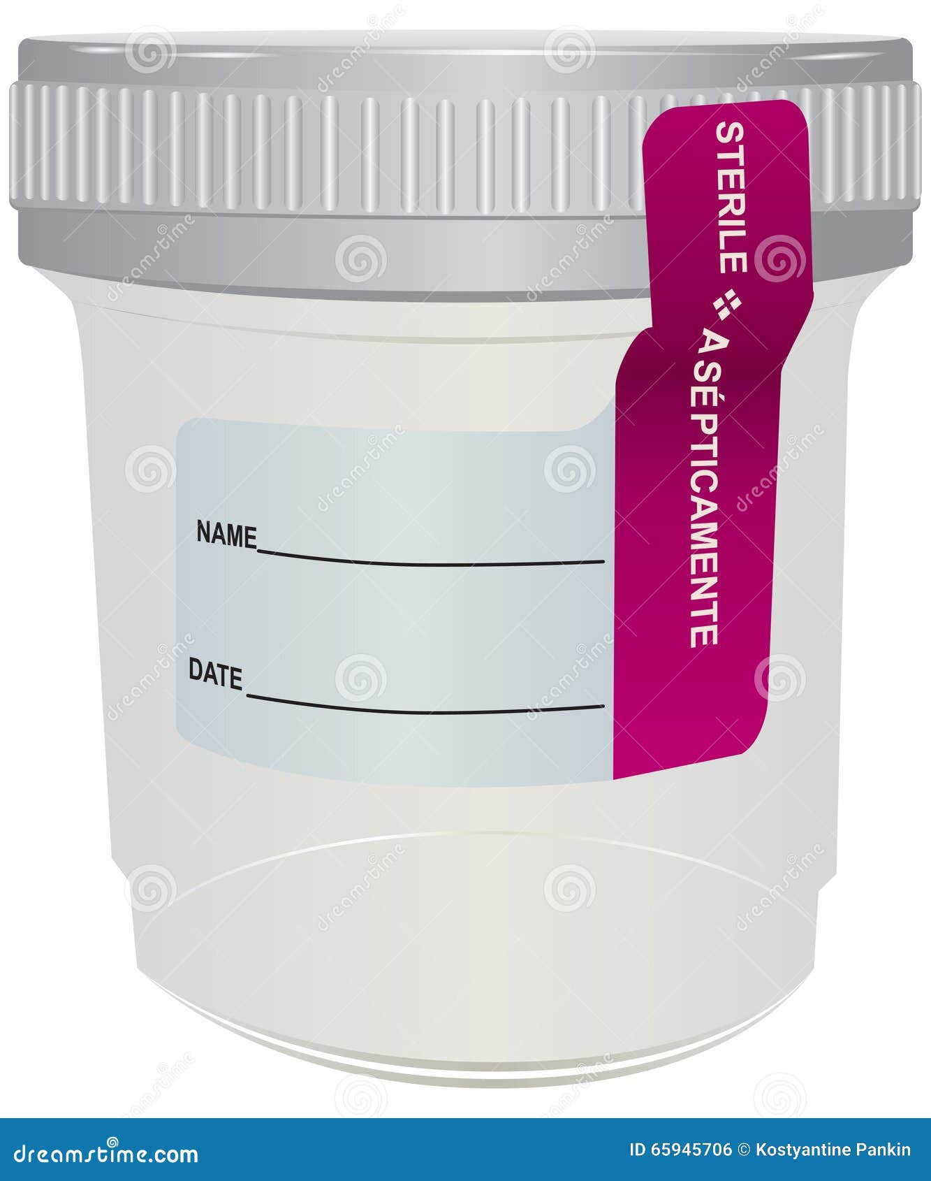 Sterile Container With A Label Vector Illustration | CartoonDealer.com ...