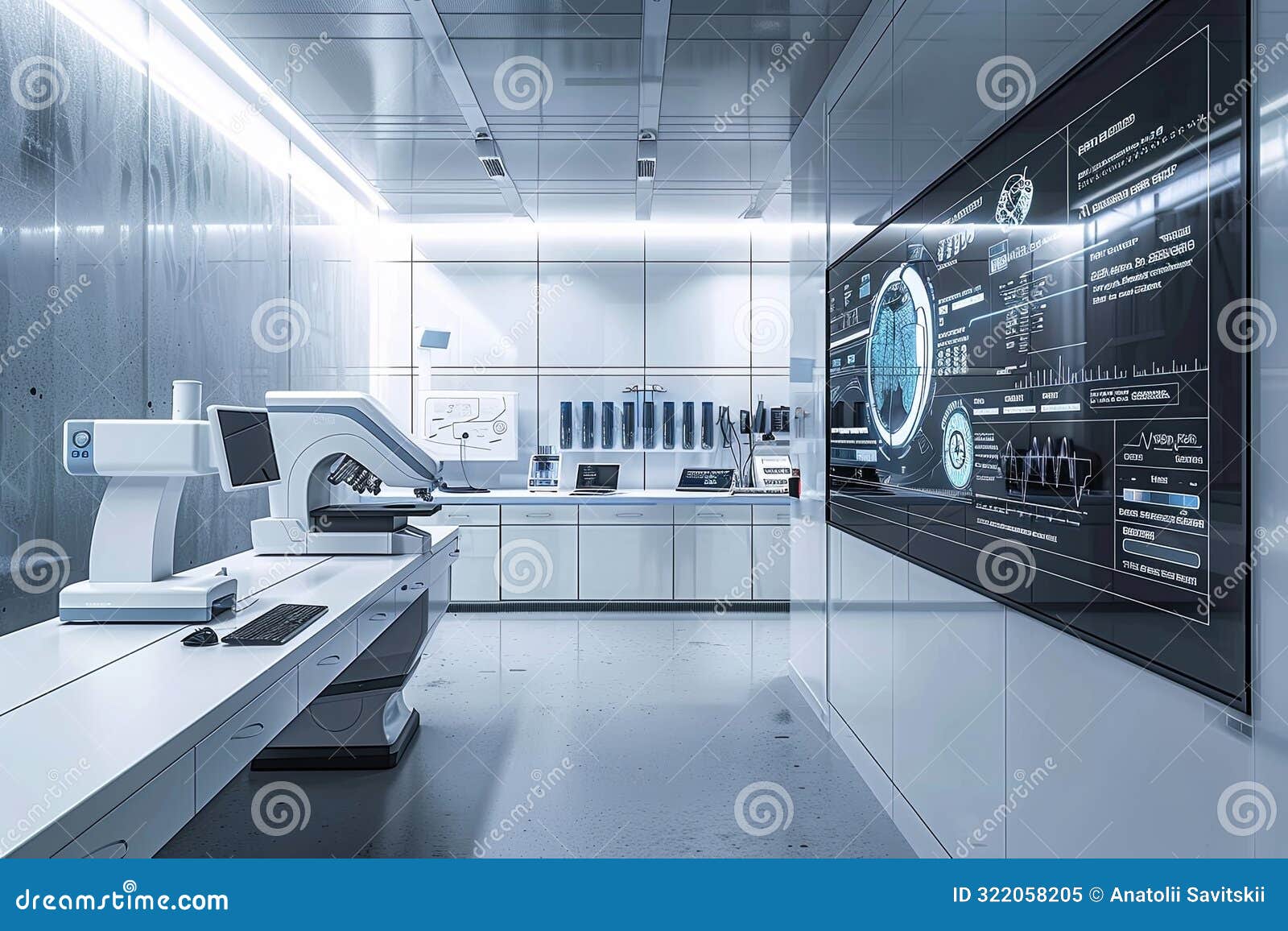 A Sterile and Professional Medical Laboratory Equipped with Advanced ...