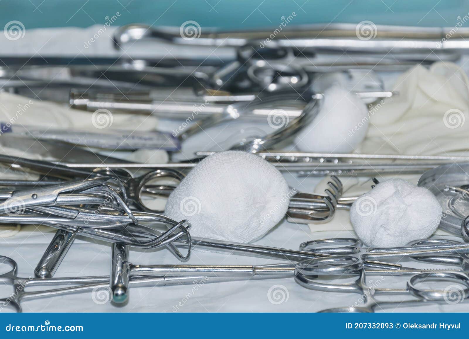 Sterile Surgical Instruments, Placed on the Table before Surgery Stock ...