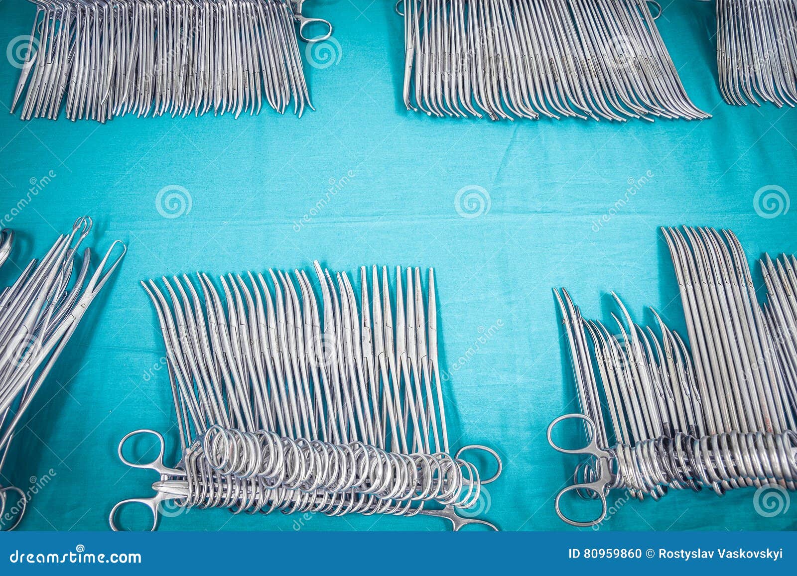 Sterile Surgical Instruments on the Table. Place for Text Stock Photo ...