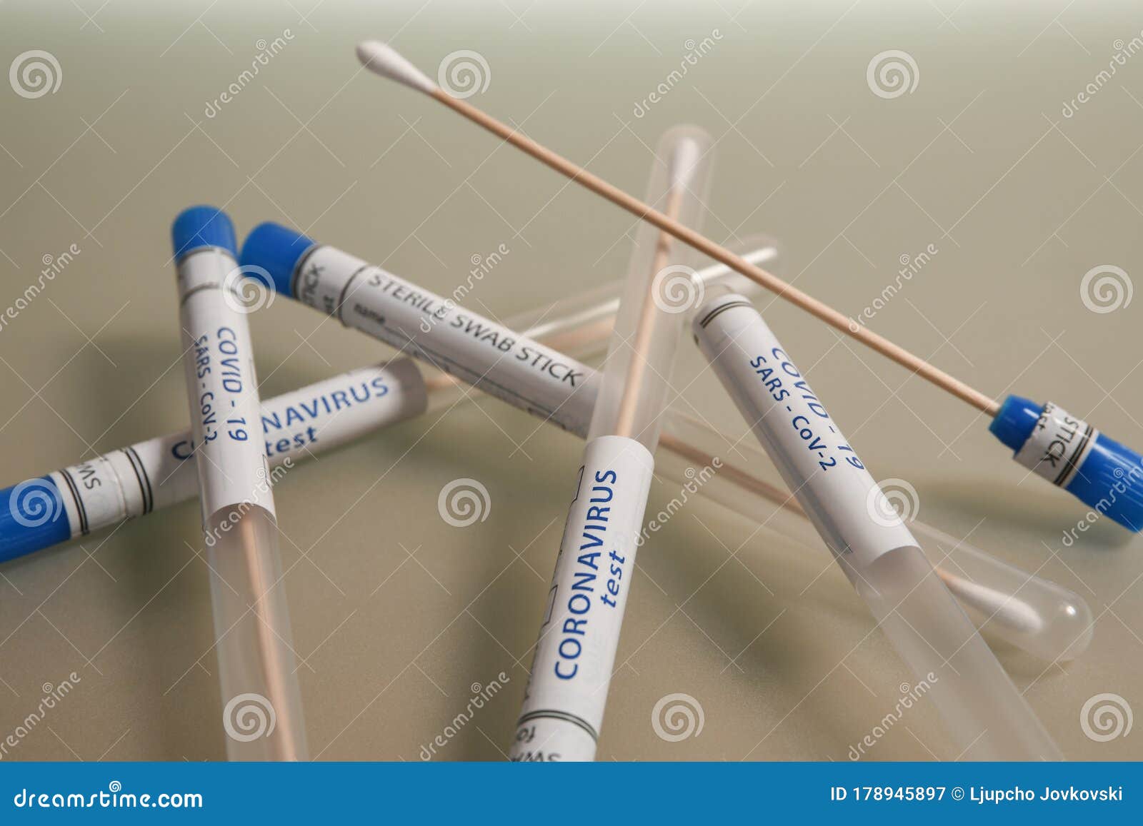 Sterile Swab Stick Tests for COVID-19 NCoV-2 Coronavirus Stock Image ...