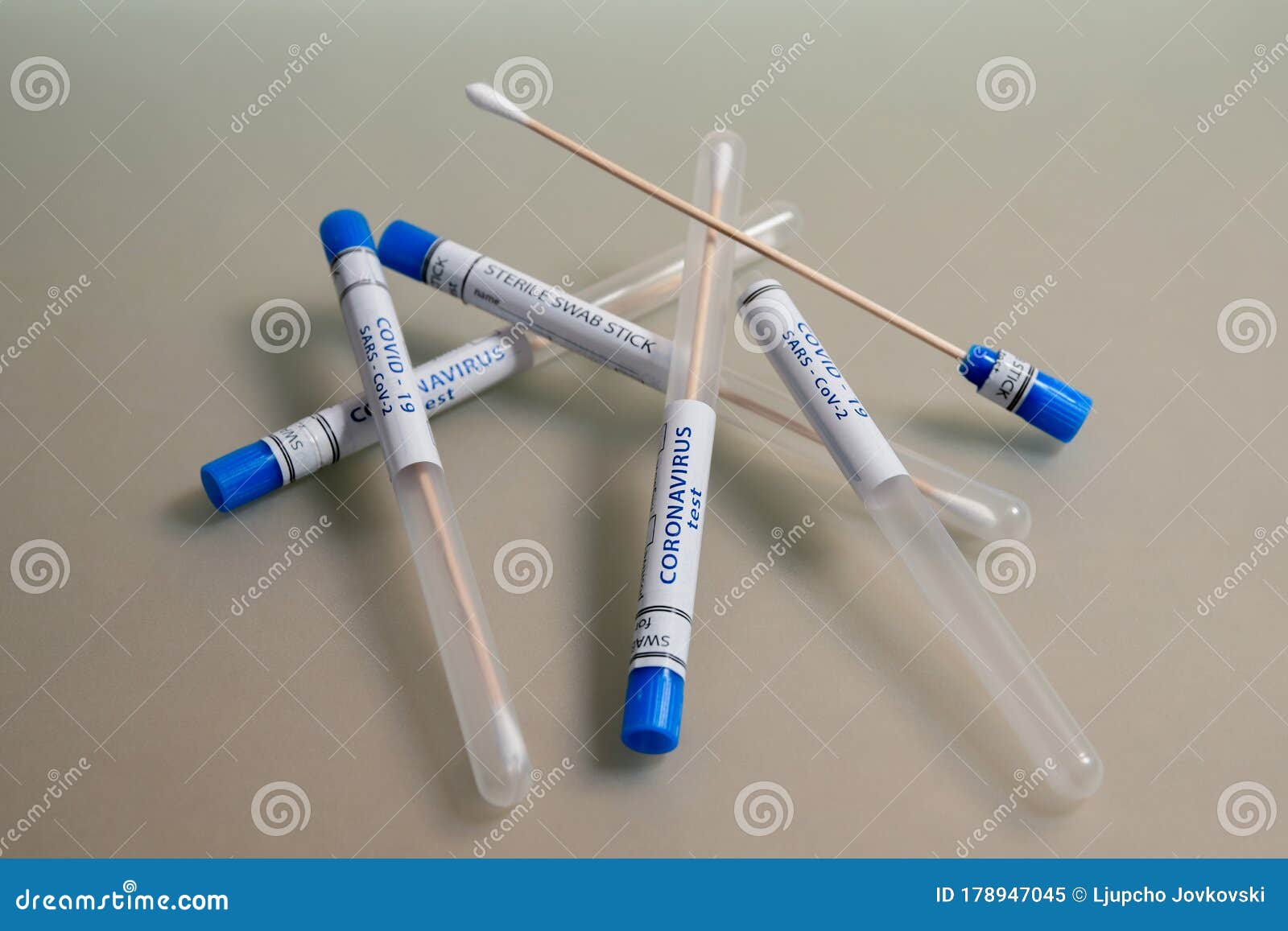 Sterile Swab Stick Tests for COVID-19 NCoV-2 Coronavirus Stock Image ...