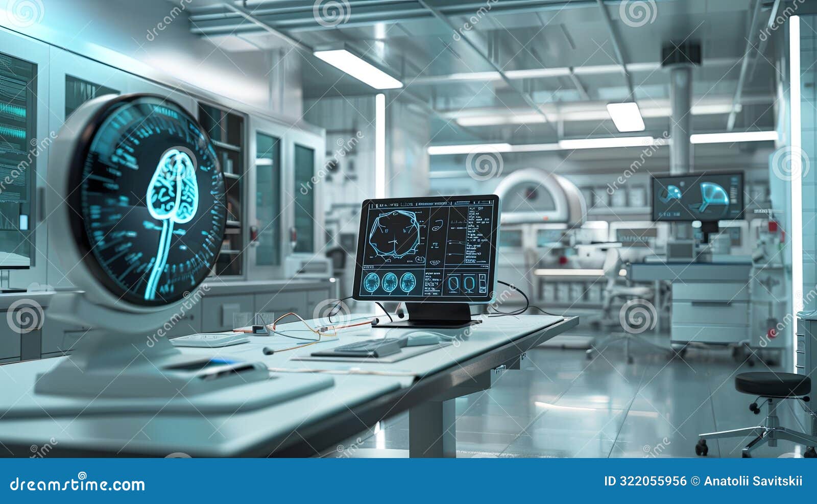 A Sterile and Technologically Advanced Medical Laboratory Showcasing AI ...