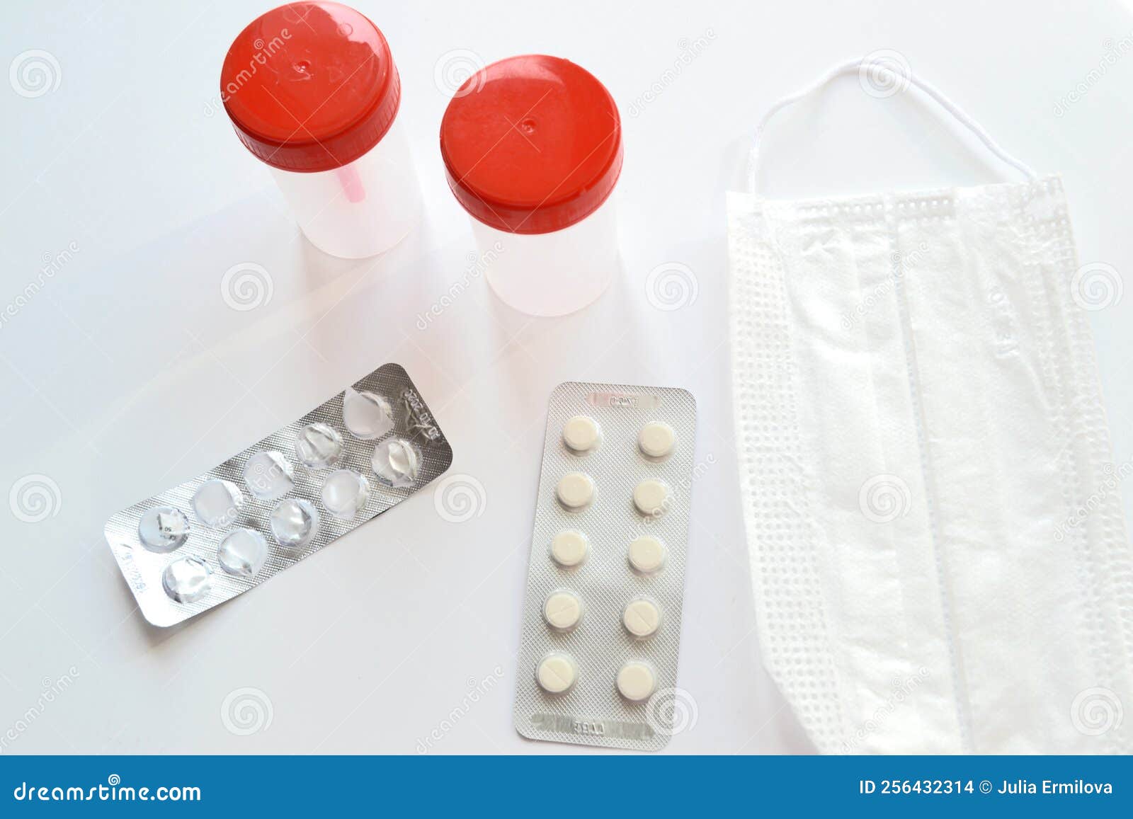 Sterile Transparent Blank Plastic Container For Analysis. Royalty-Free ...