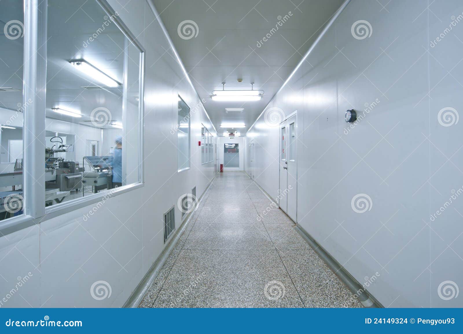 Sterile workshop corridor stock photo. Image of artificial - 24149324