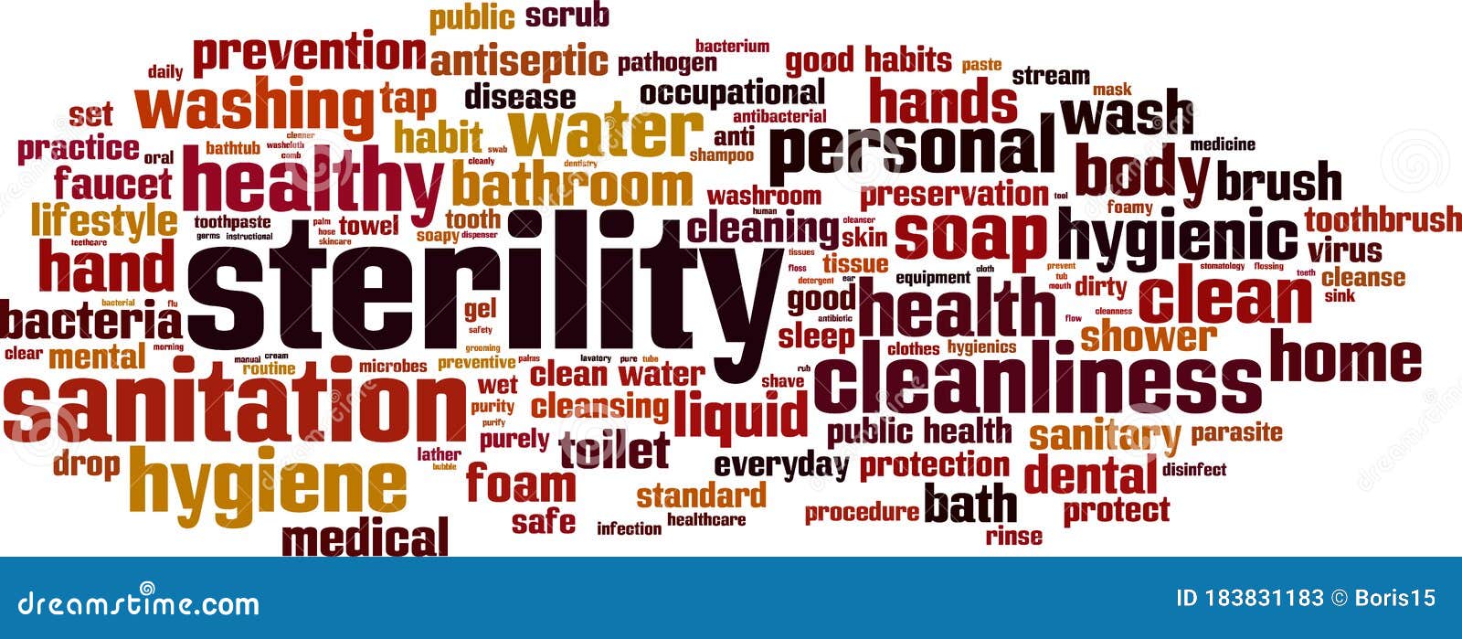 Sterility word cloud stock vector. Illustration of hands - 183831183