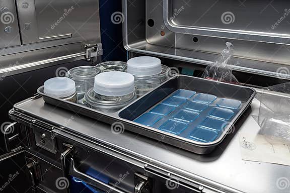 Sterilization Container with Instruments Secured for Transport and ...