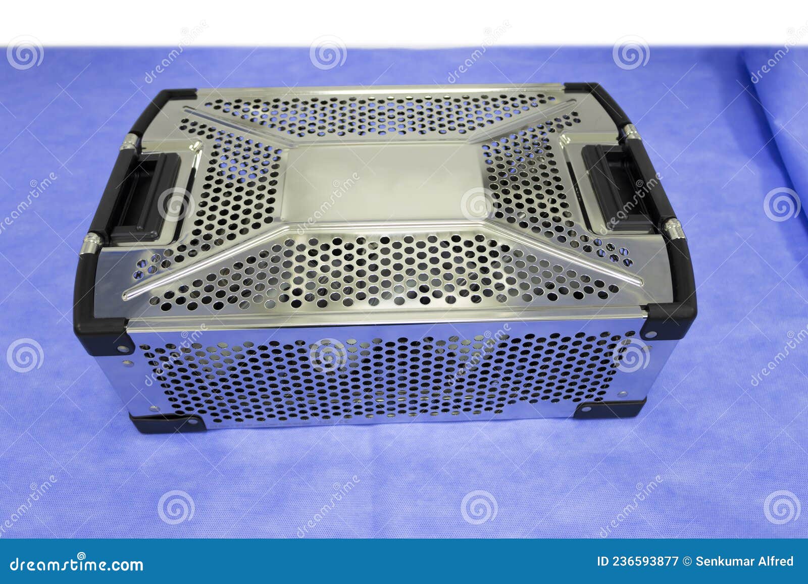 Sterilization Container of Medical Surgical Instrument. Selective Focus ...