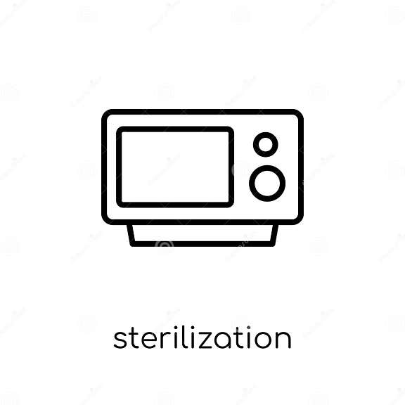 Sterilization Icon. Trendy Modern Flat Linear Vector Sterilization Icon on White Background from ...