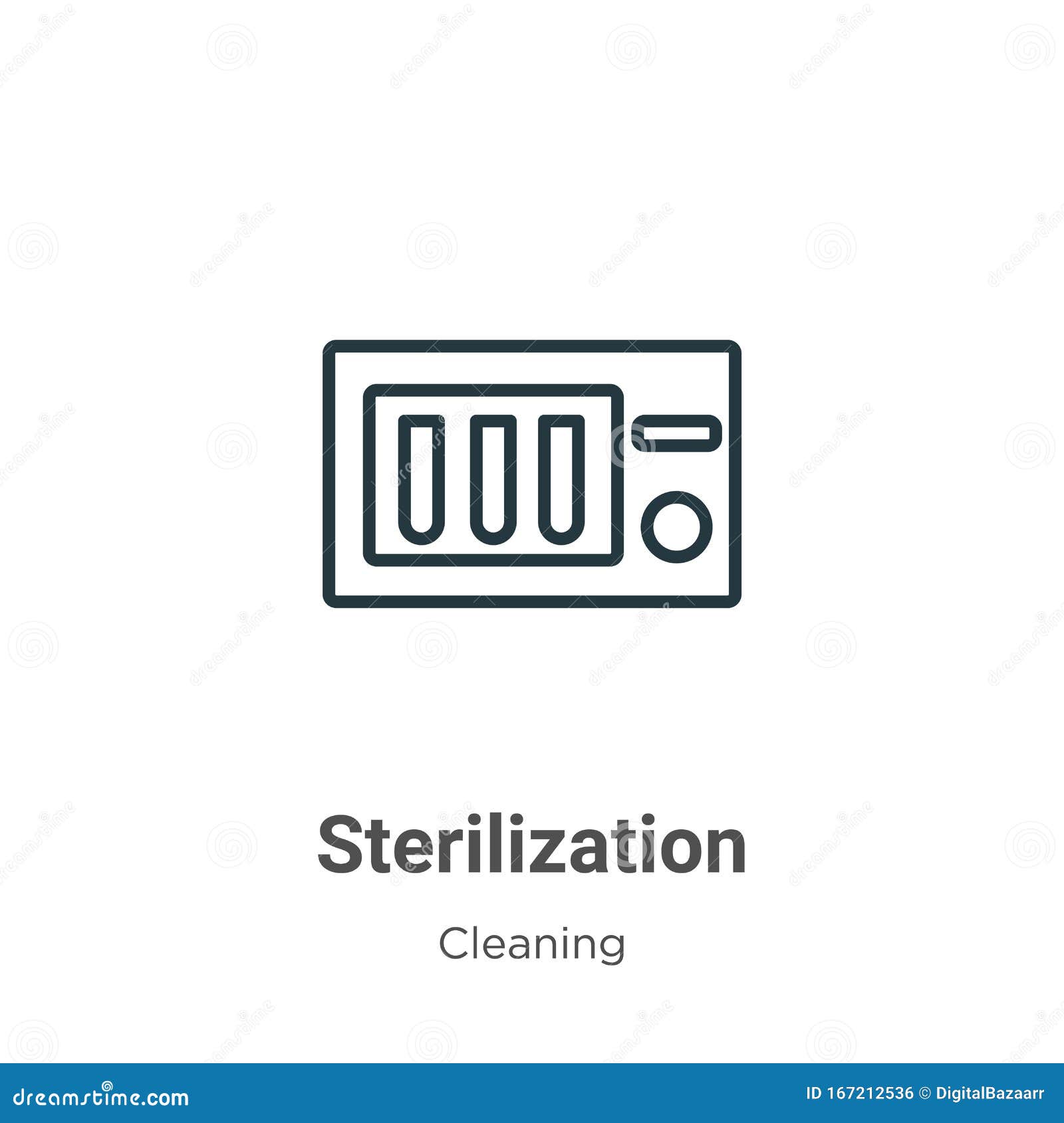 Sterilization Outline Vector Icon. Thin Line Black Sterilization Icon, Flat Vector Simple ...
