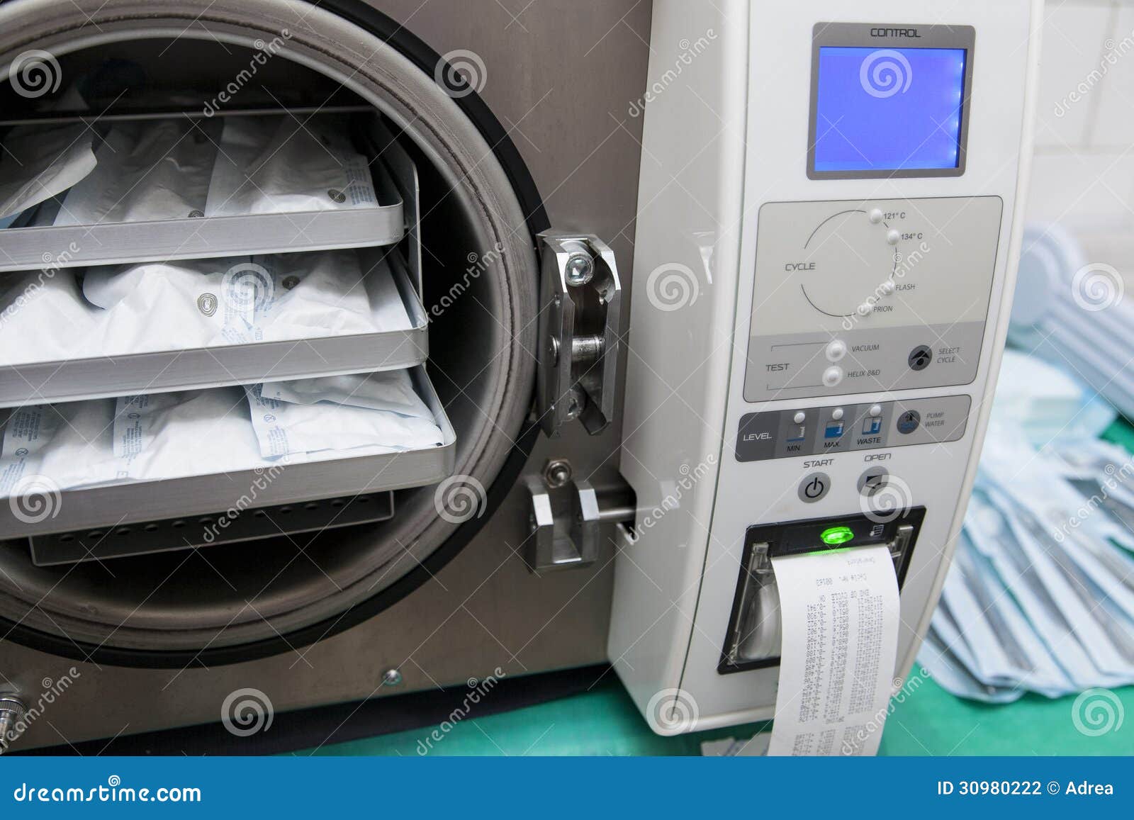Dental Sterilization Device Stock Photo - Image of door, removal: 30980222