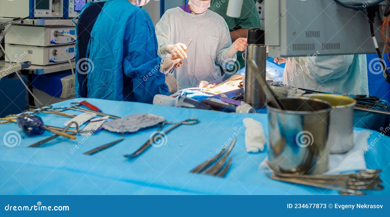 Sterilized Operating Room Ready For Thymectomy Procedure Stock Image ...